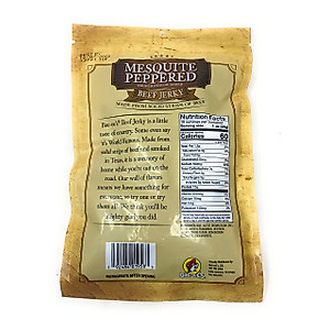 Buc-ees Texas Hill Country Brand Mesquite Peppered Beef Jerky in Resealable Bag (One Bag, 10 Ounces)