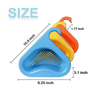 JJYDX 4 PCS Swan Drain Basket for Kitchen Sink, Multifunctional Household Swan Drain Basket for Sink, Swan Basket for Kitchen Sink Easy to Disassemble Fits All Sinks (One Reusable Sponge) (4 PCS)