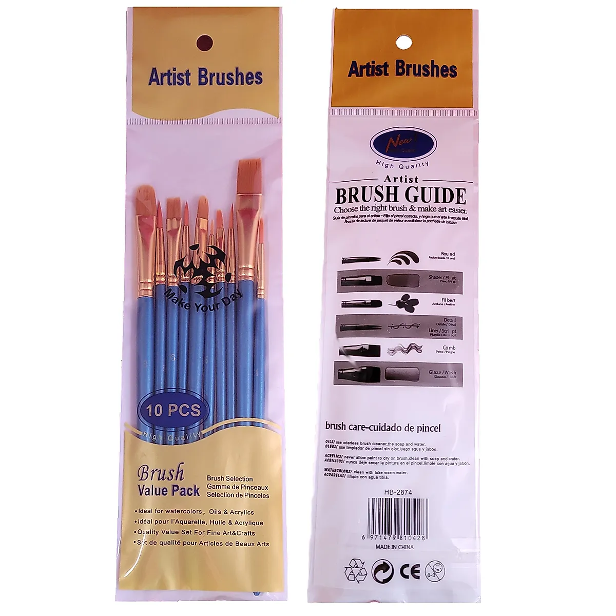 Bob Smith Industries Cyanoacrylate Glue, Super Glue, Insta-Cure, Insta-Cure+, Maxi-Cure, Un-Cure, and Insta-Set (Pack of 5) - with Make Your Day Paintbrushes