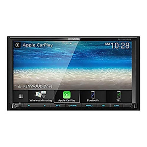 KENWOOD DMX9707S 6.95-Inch Capacitive Touch Screen, Car Stereo, Wired and Wireless CarPlay and Android Auto, Bluetooth, AM/FM Radio, MP3 Player, USB Port, Double DIN, 13-Band EQ, SiriusXM