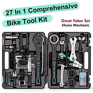 27 Piece Bike Tool Kit - Bike Tools Maintenance Repair Kit - Mountain/Road Bike Bicycle Repair Tool Kit With Storage Case