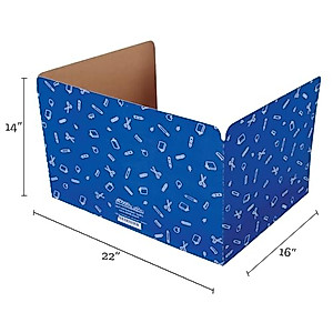 Really Good Stuff Standard Privacy Shield, 3 Colors, Set of 12, Matte Finish in Red, Green & Blue - Desk Dividers