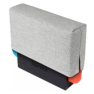 Dust Cover for Nintendo Switch & Switch OLED Dust Protector Custom Designed Water Proof for Nintendo Switch & Switch OLED Thick Fabric Precision Cut Easy Access Cable Port (Grey)