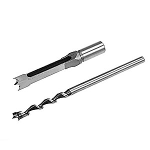 uxcell Square Hole Drill Bit, 1/2" High-Carbon Steel Hollow Chisel Mortise Power Tool for Woodworking