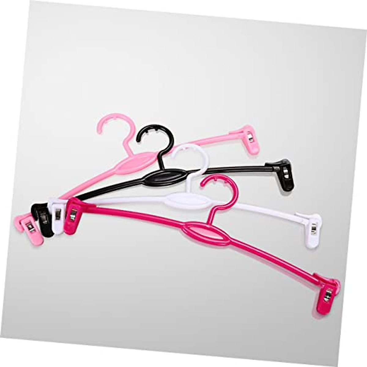 Levemolo 15pcs Plastic Drying Coat Clothes Pants Skirt Shop Dresses for White Support Holder Home Bra with Underwear Trousers Rack Practical Hangers Panties Clips Simplicity Laundry