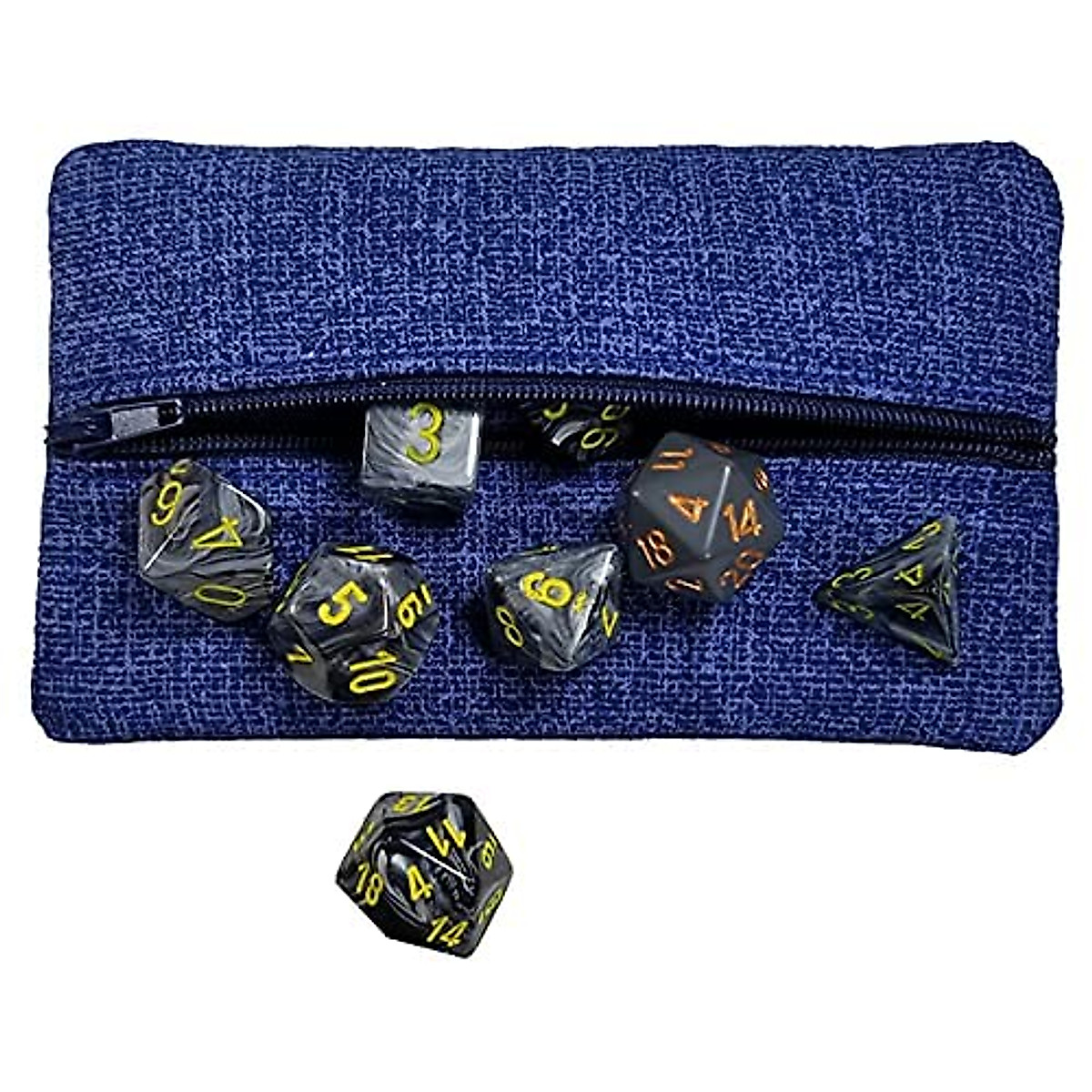 Tissue Pouch Zipper Enclosed Fabric Travel And Purse Tissue Holder (Blue, Stars)