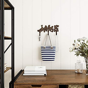 Home Lavish 80-WALLH-BRD1 Decorative Tree Branch and Birds Cast Iron Shabby Chic Rustic Wall Mount Hooks