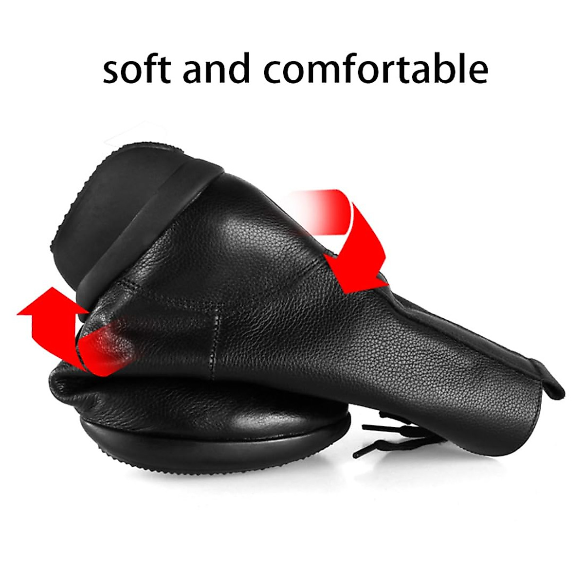 VEACAM Women'S Leather Dancing Shoes Jazz Boots High Top Dance Practice Boot Lightweight Ballet Dancing Sneakers,Black,7