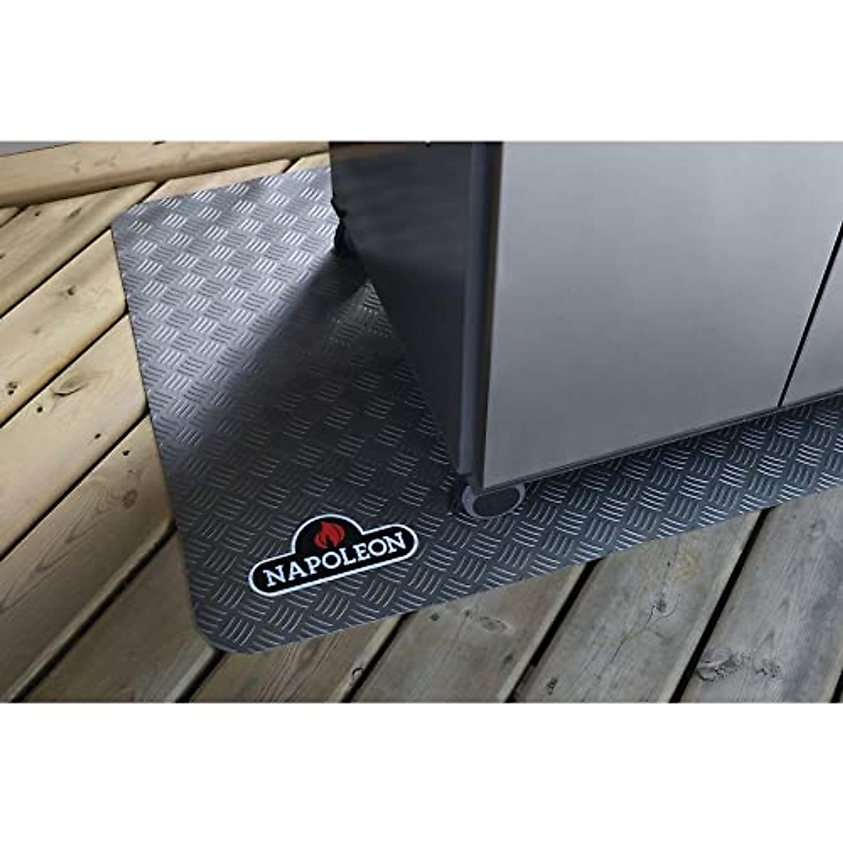 Napoleon BBQ Grill Mat - BBQ Grill Accessory, Safety Product, Non-Slip, Diamond Plate Pattern, Grey, Stylish, Protect your Decking, Fits BBQ Grills Prestige PRO 500 Size and Smaller