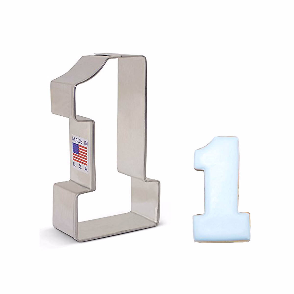 Number One #1 Cookie Cutter, 3.25" Made in USA by Ann Clark