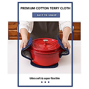 Pot Holders for Kitchen Heat Resistant Potholder, Pot Holder Clearance, Hot Pads for Kitchen, Trivet for Cooking and Baking (5, Dark Blue)