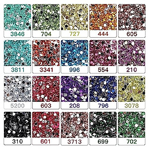 YBUTVY 5D Diamond Painting Beads, 20 Colors 20000 Pcs Round Sparkle Diamond Drill for Replacement for Missing Drills for DIY Crafts, 1000pcs Per Bag