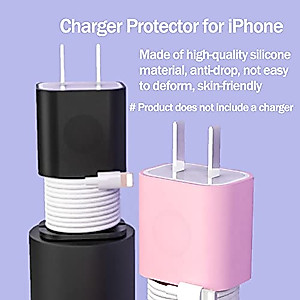 4PCS Silicone Charger Protector, Charger Winder Compatible with Apple 20W/18W Chargers for Travel and Cable Storage