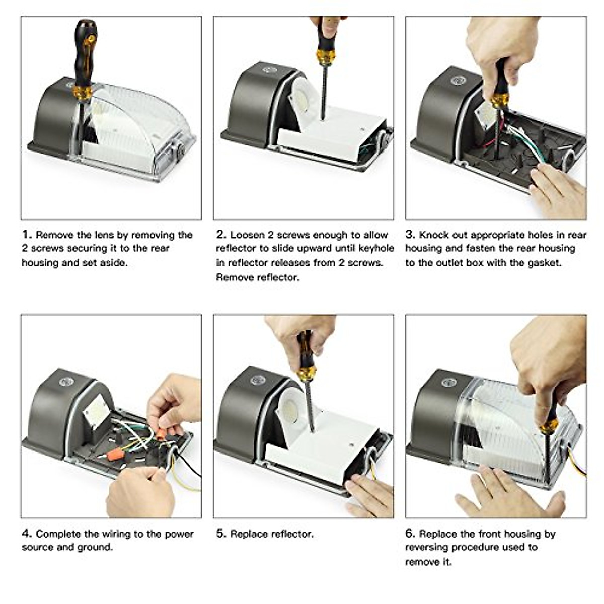 CINOTON 26W LED Wall Pack Light with Dusk to Dawn Sensor, 3000LM[100-277Vac/160W HID/HPS Equiv.] IP65 Waterproof Outdoor Security Flood Lighting for Garage Warehouse Garden 5000K-Daylight 2 Pack-Black