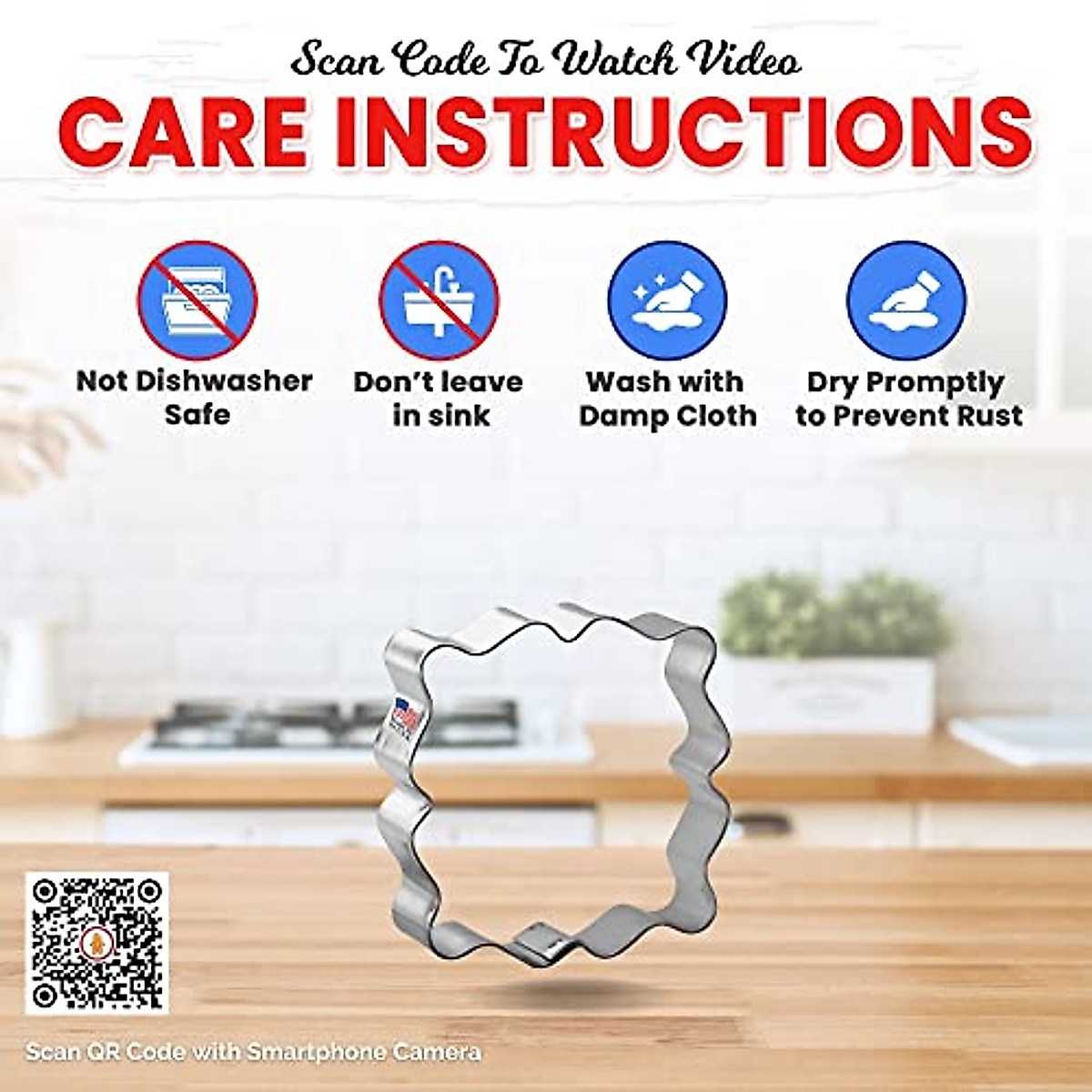 Fancy Square Plaque Cookie Cutter - Made in the USA – Foose Cookie Cutters Tin Plated Steel Fancy Square Plaque Cookie Mold (3.75 Inch)