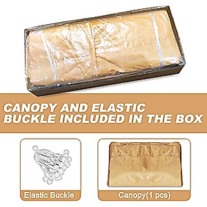 Eillion 10x20 Canopy Replacement Cover with Ball Bungees, Orange Top Cover Tarp for Carport Portable Garage Tent Boat Shelter Frame, No Poles Only Roof