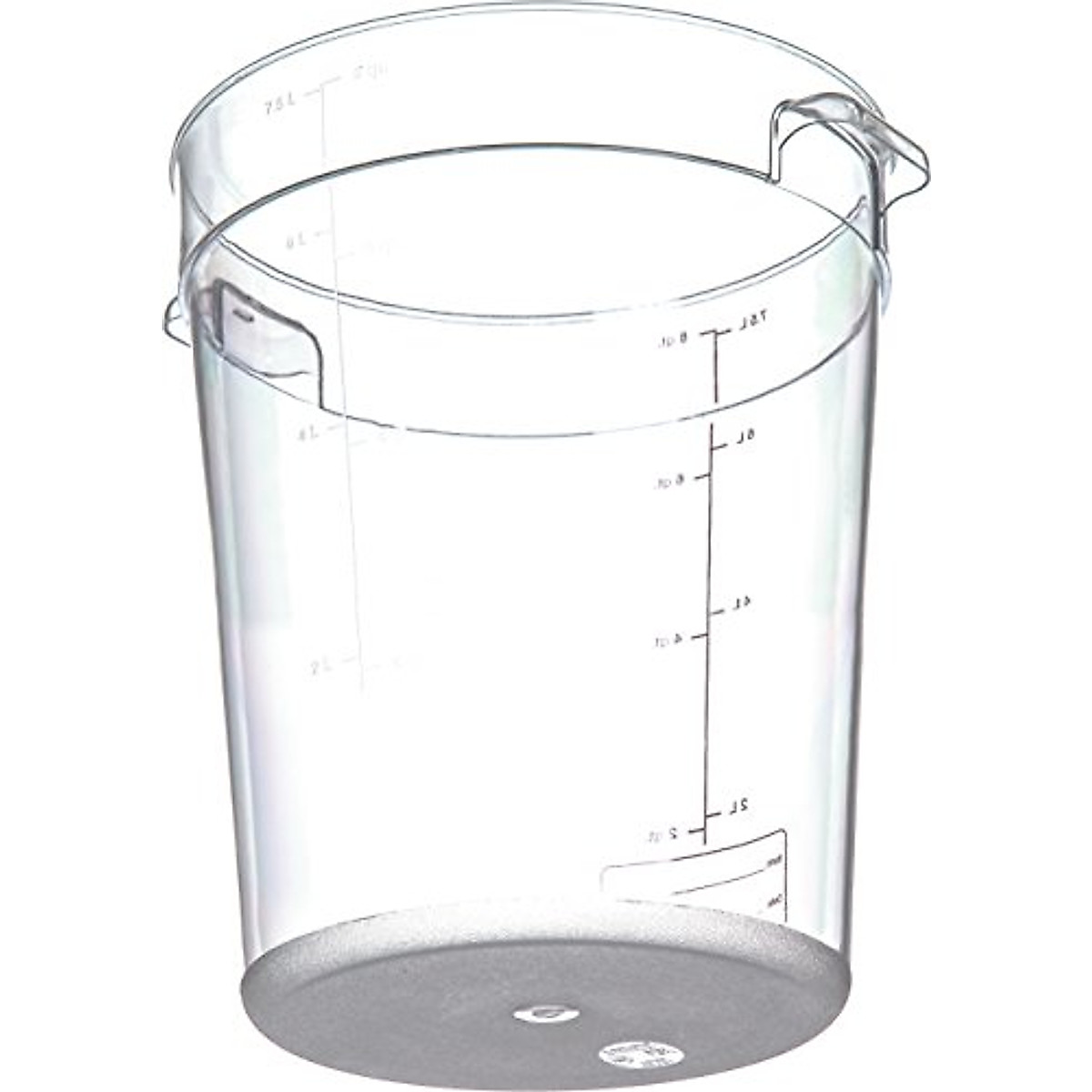Carlisle FoodService Products 1076607 StorPlus Polycarbonate Round Food Storage Container, 8 Quart, Clear
