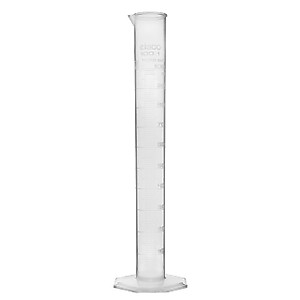 EISCO Plastic Graduated Cylinder, 100ml - Scientific Measuring Cylinder with Extra Stable Base - Polypropylene Plastic - Laboratory Quality, Autoclavable