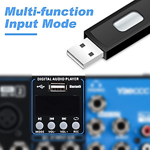 4 Channel Live Studio Stereo Audio bluetooth Mixer Sound Mixing DJ USB Console