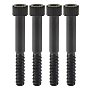 Wanyifa Titanium Ti M8 x15 20 25 30 35 40 45 50 60m 1.25mm Pitch Hex Allen Socket Head Bolt Screws Pack of 4 (Square Head M8x60mm, Black)