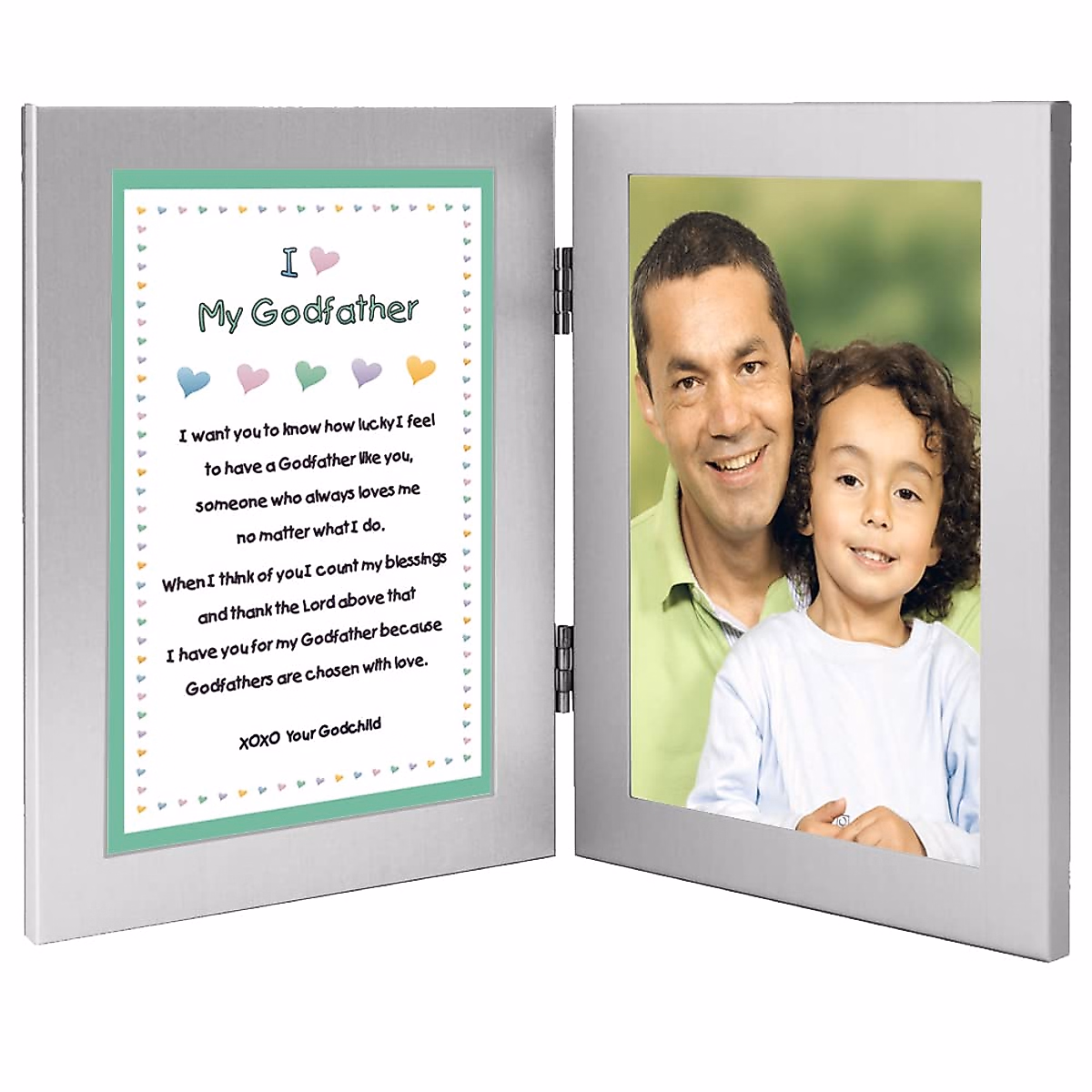 Godfather Gift Sweet Poem from Godchild, Add 4x6 Inch Photo