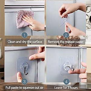 SESIIduo 2 Pack Wall Hanging Storage Bags with Sticky Hooks, Closet Hanging Organizer, Crease Resistant Oxford Fabric, Storage Bags for Bathroom Dorm Room