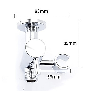 MINJING Bidet Sprayer Kit for Toilet Chrome-Plated Dual Function Bidet Tap Sprayer Wall Mounted Booster Sprayer Single Cold Water Toilet Bidet Douche Spray, Spring Hose, J