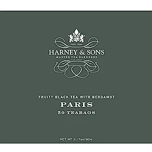 Harney & Sons Paris Tea, Fruity Black tea with Bergamot, 50 teabags