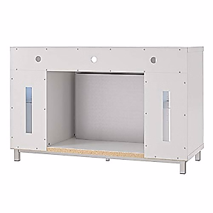 Beaumont Lane Electric Fireplace Heater TV Stand Console up to 48" in White