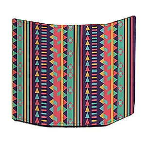 ShopMantra Women's Triangular Art Pattern Faux Leather Printed Wallet | Wallet for Women | Ladies Purse | Clutch | Multiple Card Holder Organizer and Phone Pocket Zip Wallet.