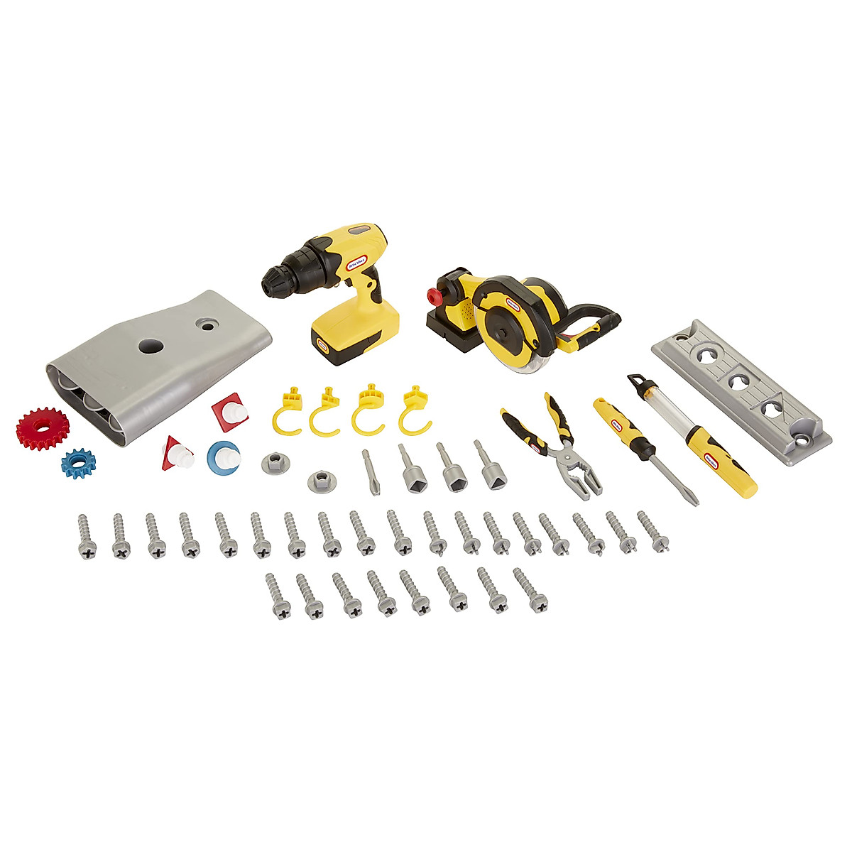 Little Tikes 2-in-1 Buildin' to Learn Motor/Wood Shop Auto and Wood Workshop with 50+ Realistic Accessories Kids 3+