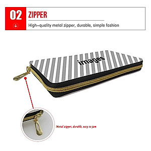 ELEQIN ID Card Holder Women Daily Wallet Space Bernese Mountain Dog Printed Credit Card Holder for Lady