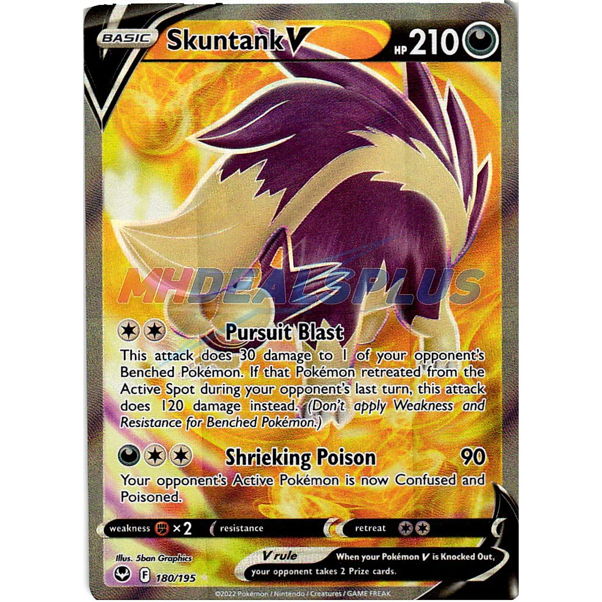 Silver Tempest - Skuntank V - Full Art - 180/195 - NM/M