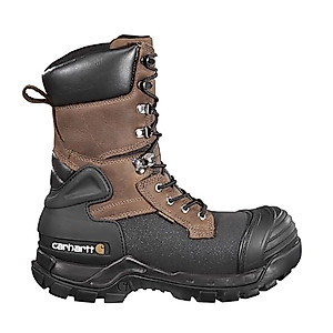 Carhartt Men's 10" Waterproof Insulated PAC Composite Toe Boot CMC1259,Brown Oiltan/Black Coated,13 M US