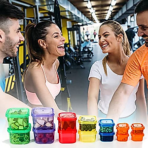 BHYTAKI Portion Control Containers, Double Set (14 Pieces) 21 Day Fix Container and Food Plan, 21 Day Food Portion Containers for Weight Loss with Tally Chart and Food Plan