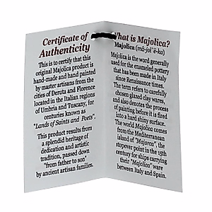 ORVIETO GREEN ROOSTER Spoon Rest Deluxe [GR028S] - Authentic hand painted in Deruta, Italy. Original design. Shipped from the USA with Certificate of Authenticity.