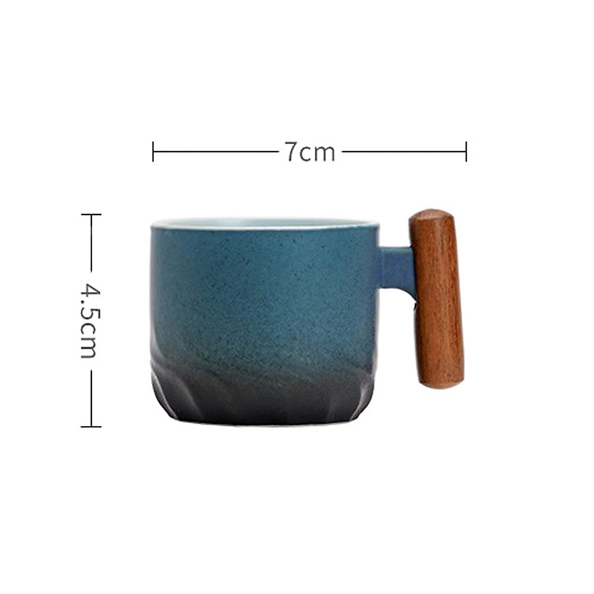 Hemoton Chinese Tea Cup Cup Ceramic Tea Mug Wood and Ceramic Materials The Glass Coffee Mugs e Heat- Home Wooden Handle Tea Mug Concentrate Ceramics Travel Mug Decorate Lovers
