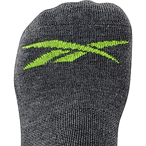 Reebok Men's Crew Socks - 10 Pack Mid-Calf Performance Cushion Comfort Crew Socks - Athletic Socks for Men (6-12.5), Size 6-12.5, Grey Assorted