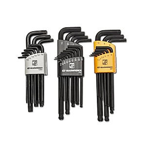 GEARWRENCH 31 Piece Magnetic Long Ball End SAE/Metric/Torx Hex Key Set - 83527, Large