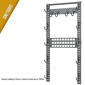 OneTigris Wall Mount Rack - Stainless Steel Horizontal Rack Indoor Storage Racks for Wall - Hold up to 5 pcs