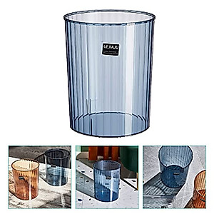 Cabilock Basket Craft Kitchen Cans Multi-Function Bucket Room Rabbish Office Large Convenient Trash Clear Flower Can Small Can, Accessory Bathroom Compact Round Living Paper Blue Bedroom,