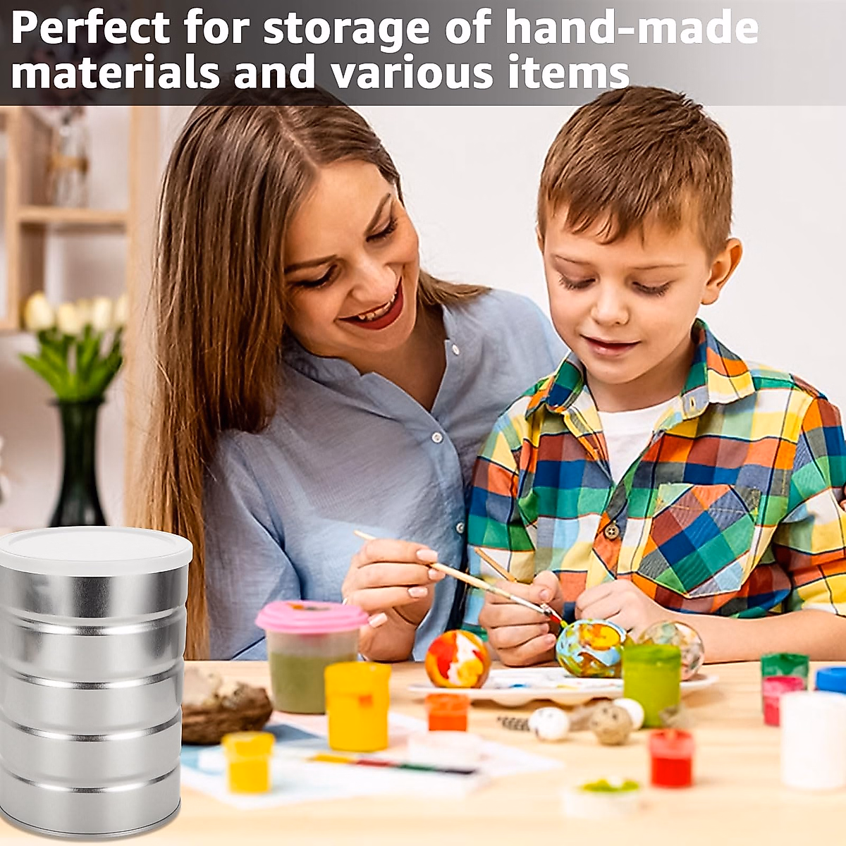 AKOLAFE 6 Pack Large Coffee Canisters with Airtight Lids 32 OZ Empty Coffee Container for Ground Coffee Storage Kitchen Canister Set Tea Storage Containers Metal Can Tea Tins for Loose Tea Bean Sugar