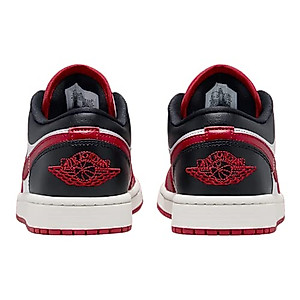 Nike Women's Air Jordan 1 Low UNC Basketball Shoe, White/Gym Red-black-sail, 8