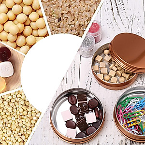 LIYAR 4oz Cans Tin Aluminum Metal Tin 24 Pack Metal Container Jars Aluminum Round Tins with Screw Lids for Salve, Spices or Candies(Pastel Orange)