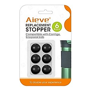 AIEVE Rubber Stopper for Contigo Snapseal Coffee Travel Mug, Rubber Stopper Replacement for Contigo Snapseal Lid(6 Pack)