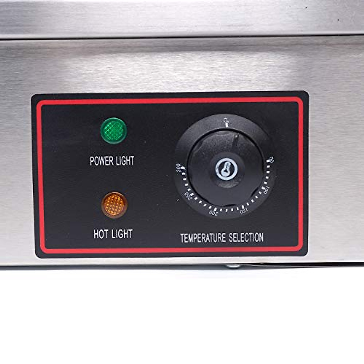 3000W 22" Commercial Electric Countertop Griddle Flat Top Grill Hot Plate Bbq Non-Stick Flat Large Countertop Griddle, Adjustable Thermostatic Control, For Home Or Commercial Places