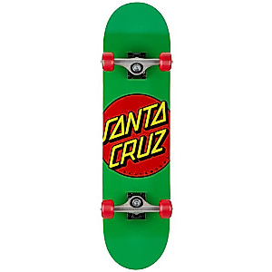 SANTA CRUZ Classic Dot Mid Sk8 Completes, Green 7.80in x 31.00in