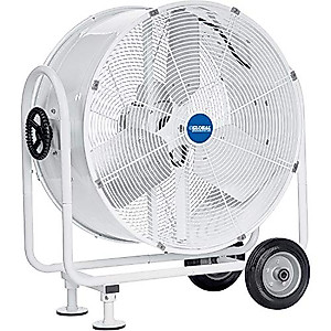Global Industrial Outdoor Rated 24" Mobile Tilt Drum Blower Fan, 5800 CFM, 1/4 HP
