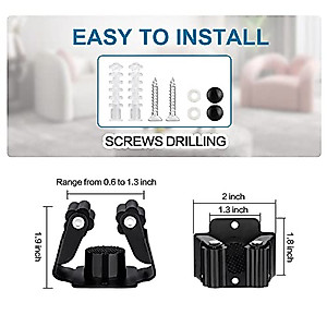 JAMEND CLXP 3PCS Broom and Mop Holder, Heavy Duty Garden Tool Organizer Rack Rake and Shovel Handle, Stainless Steel Mop Hanger. Wall Mounted Utility Rack with Screws, Silver.