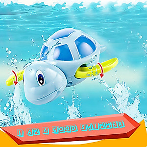 Dmeixs Cute Turtle Baby and Toddler Bath Wind Up Toys 3 Pack